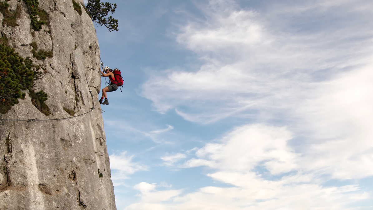 Via ferrata des Évettes, à la Flégère - Chamonix/Haute-Savoie.